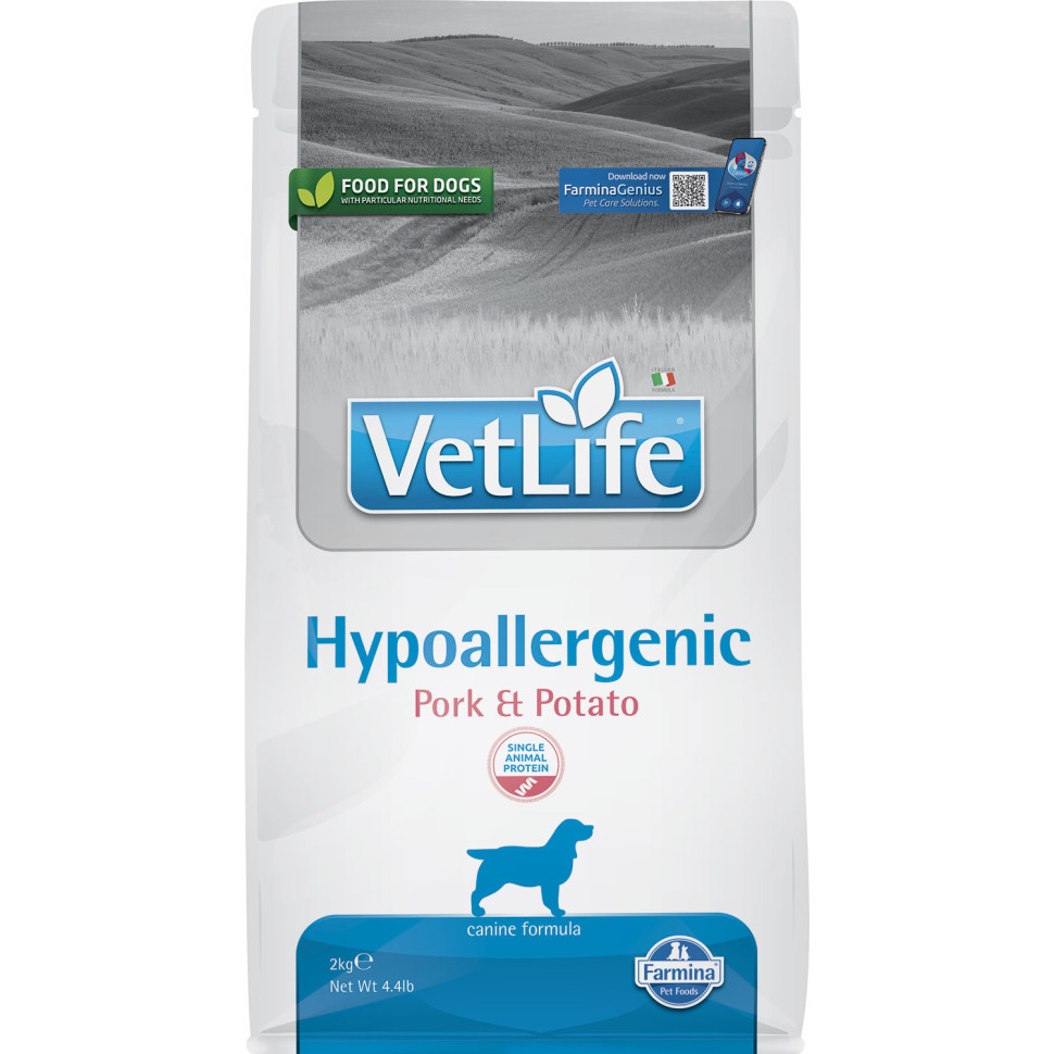 Farmina Vet Life Dog Hypoallergenic Pork & Potato сухой диетический ...